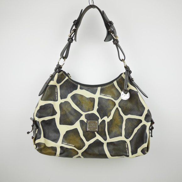 Dooney & Bourke | Bags | Dooney Bourke Purse Brown Beige Animal Print ...